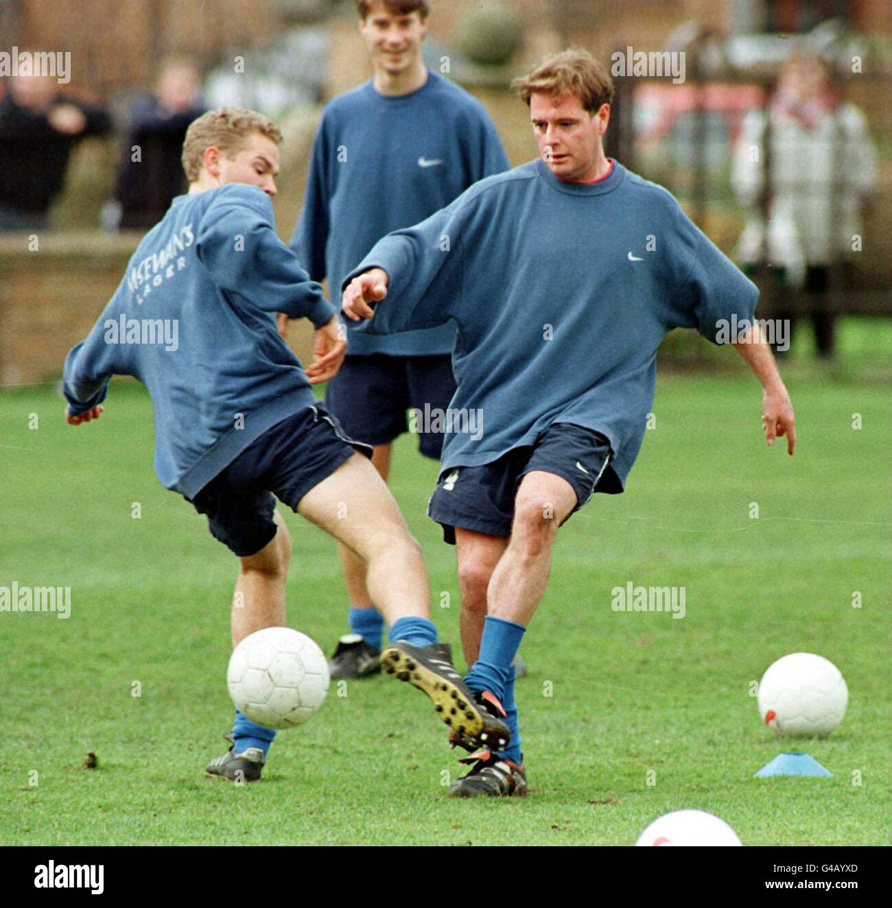 SOCCER Gazza trains Stock Photo - Alamy