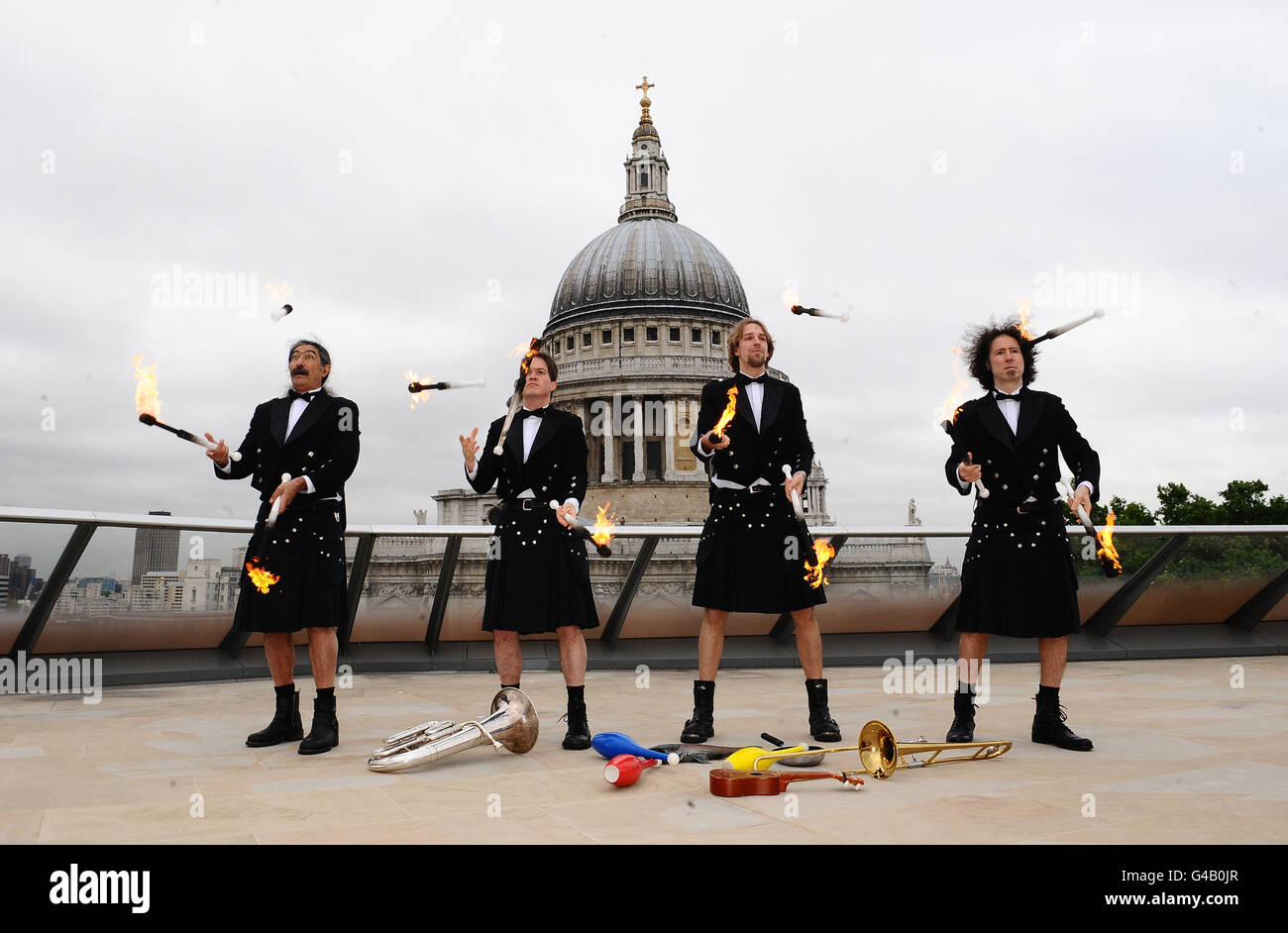 The Flying Karamazov Brothers, Dmitri, Pavel, Zossima and Alexei bring ...
