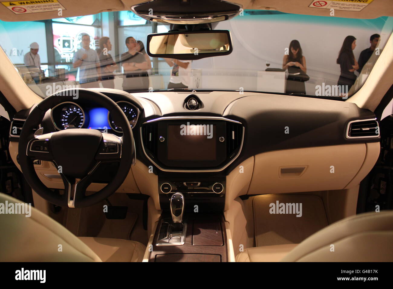 Dashboard of a luxury car Stock Photo - Alamy