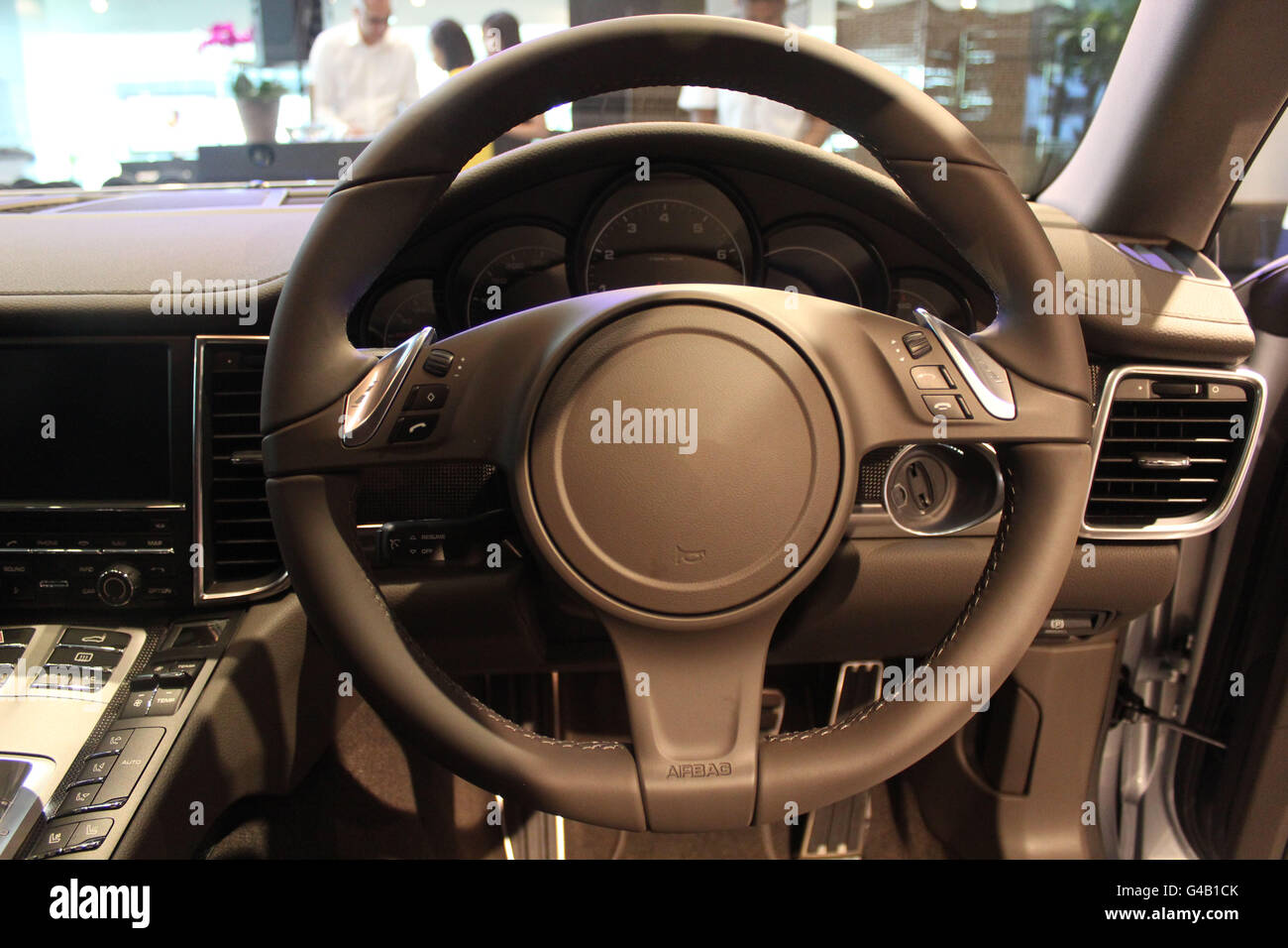 Luxury Car Interior Stock Photo - Alamy