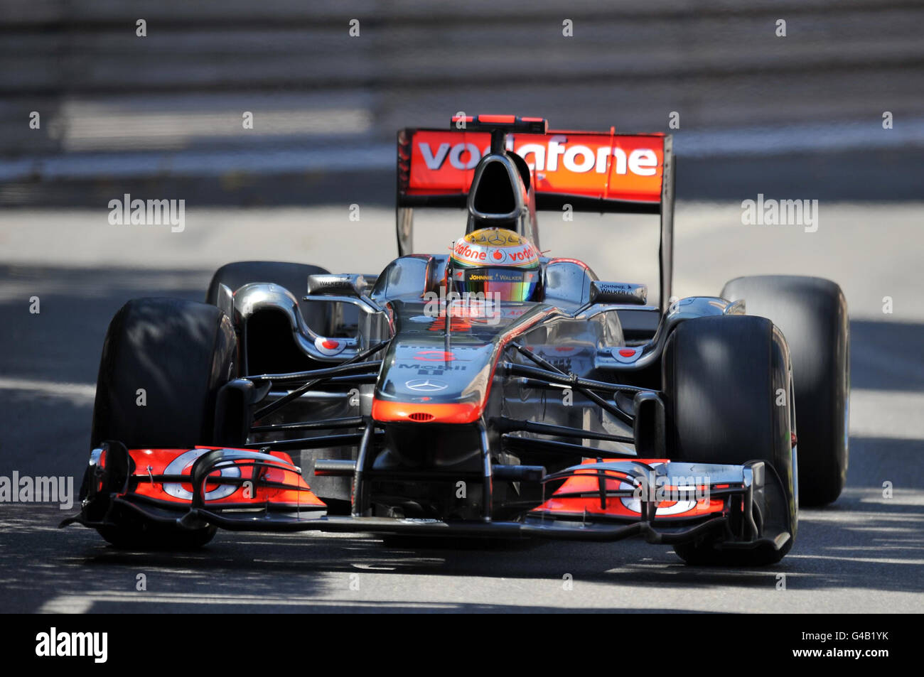 Great Britain's Lewis Hamilton of Vodafone McLaren Mercedes during the ...