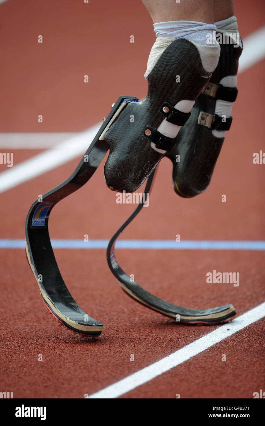 Athletics balde prosthetic leg legs gv general view ampics hi-res stock ...