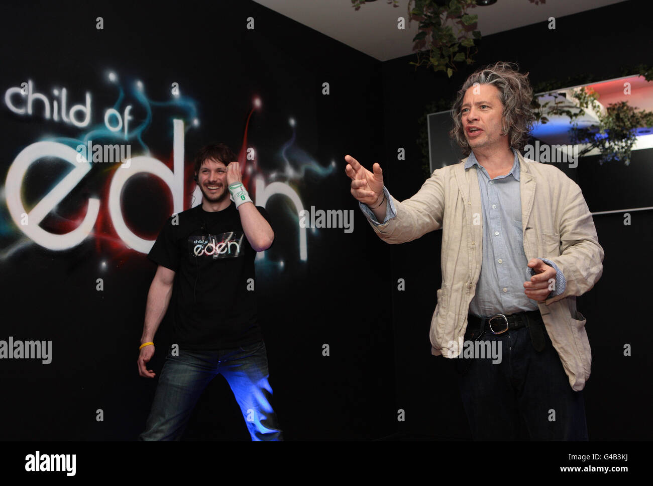 Actor Dexter Fletcher (right) attends the launch of the Child of Eden ...