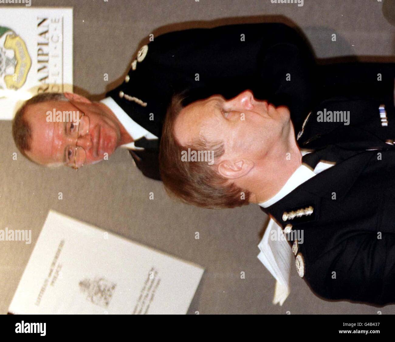 Grampian Chief Constable Ian Oliver (sitting) and Deputy Chief ...