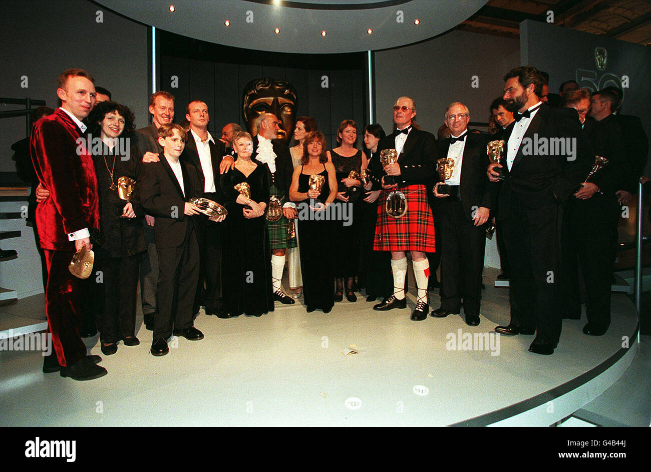 BAFTA award winners pose in large group at the BAFTA award ceremony at ...