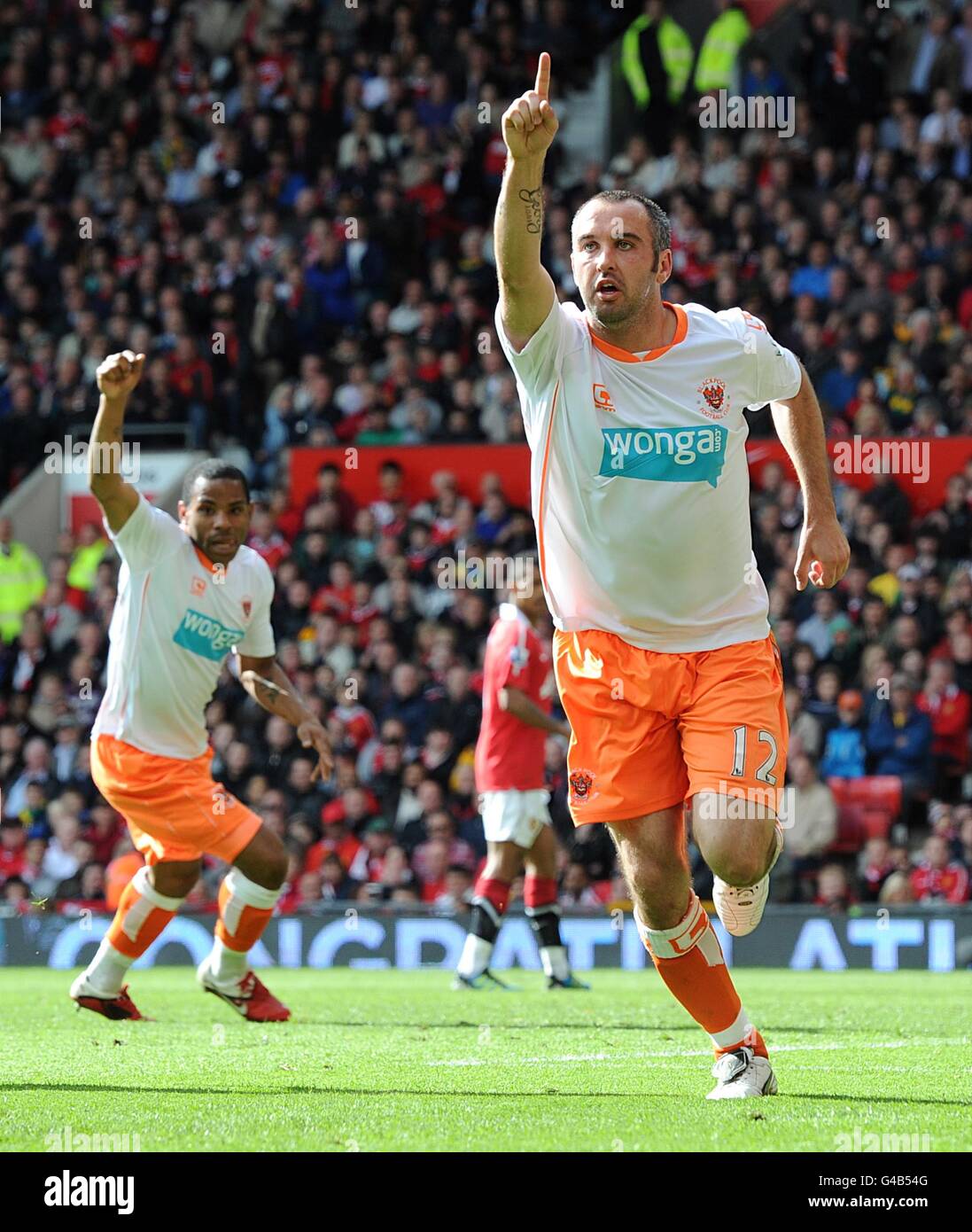 Blackpool's Gary Taylor-Fletcher celebrates after scoring his side's ...