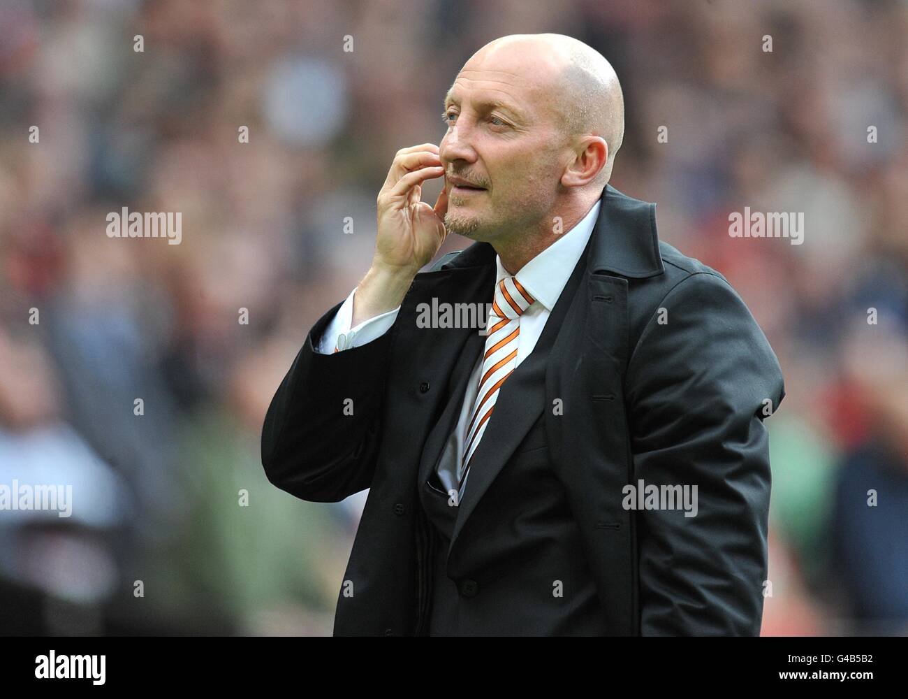 Blackpool manager ian holloway after the final whistle hi-res stock ...