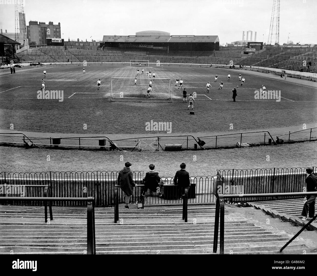 Small football crowd Black and White Stock Photos & Images - Alamy