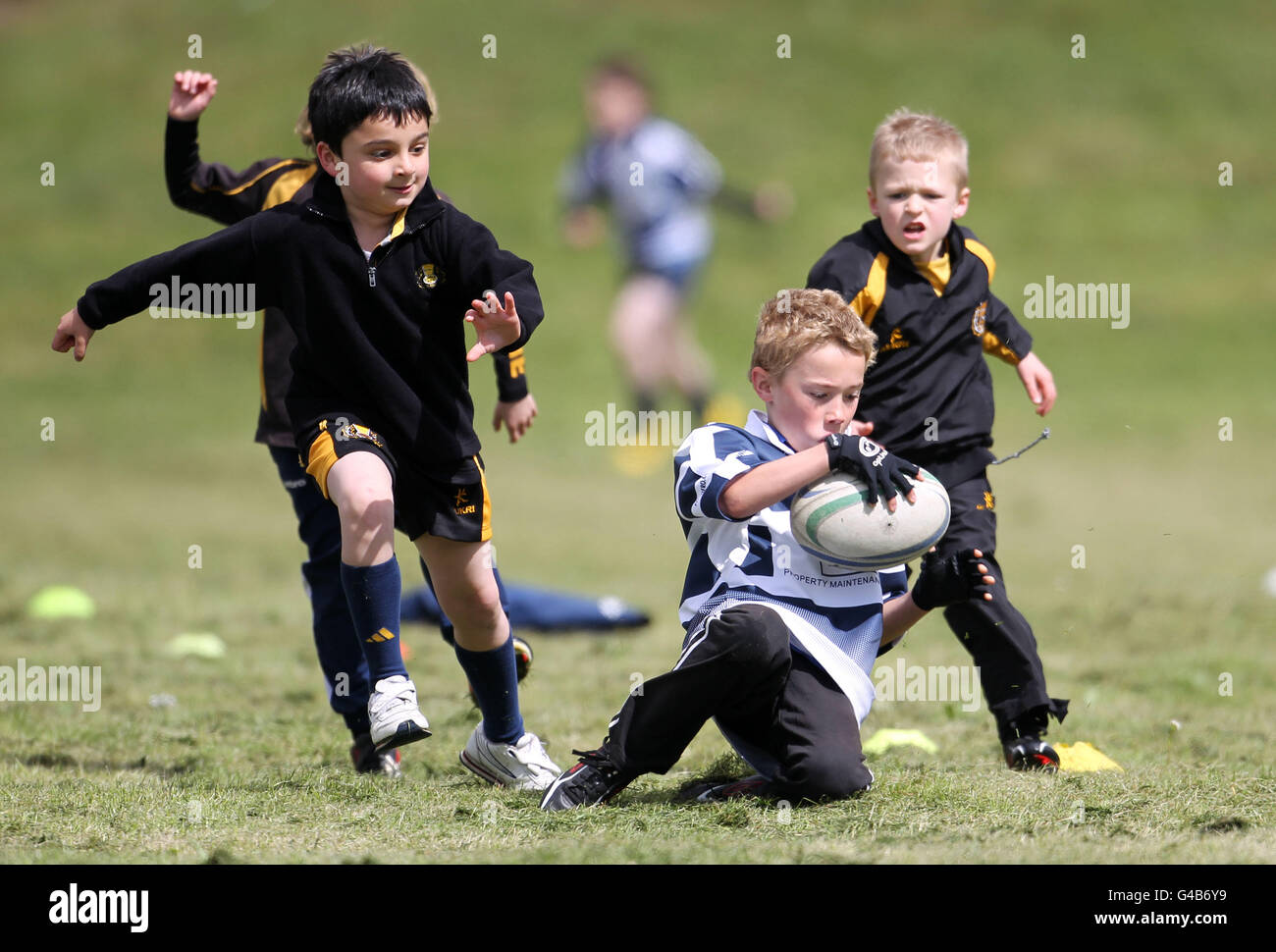 Kids enjoy playing rugby during the Forrester Mini Tournament at ...