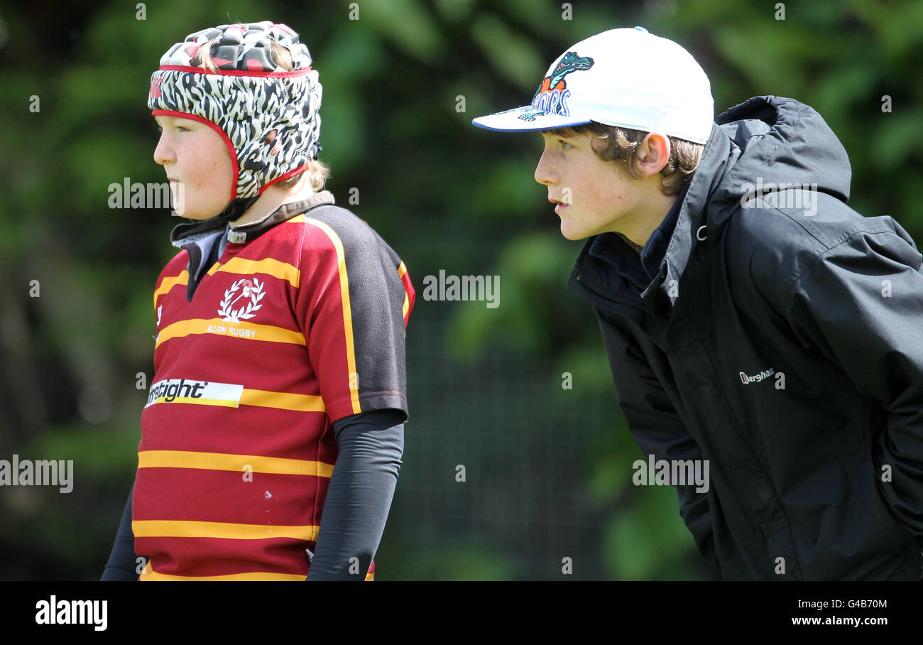 Kids enjoy playing rugby during the Forrester Mini Tournament at ...