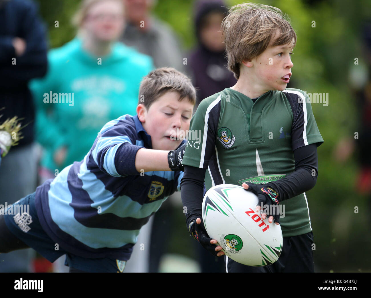 Kids enjoy playing rugby during the Forrester Mini Tournament at ...