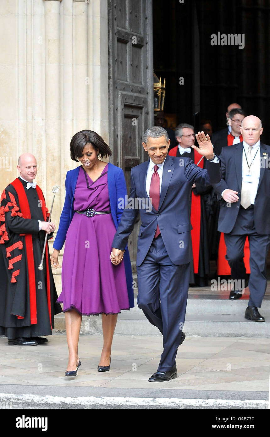 Michelle obama waving hi-res stock photography and images - Alamy