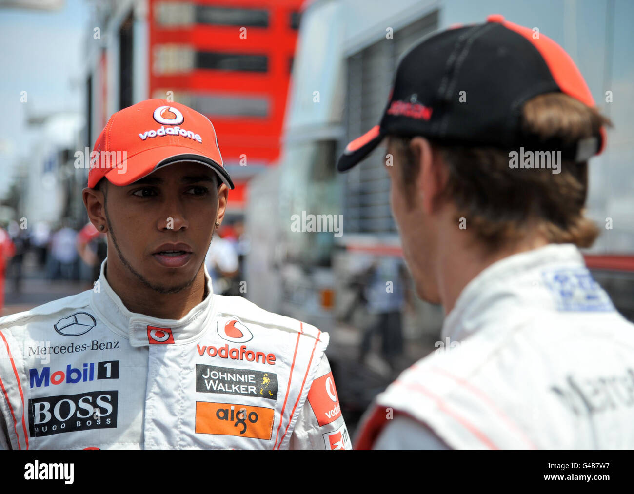 Button lewis hamilton vodafone mclaren hi-res stock photography and ...