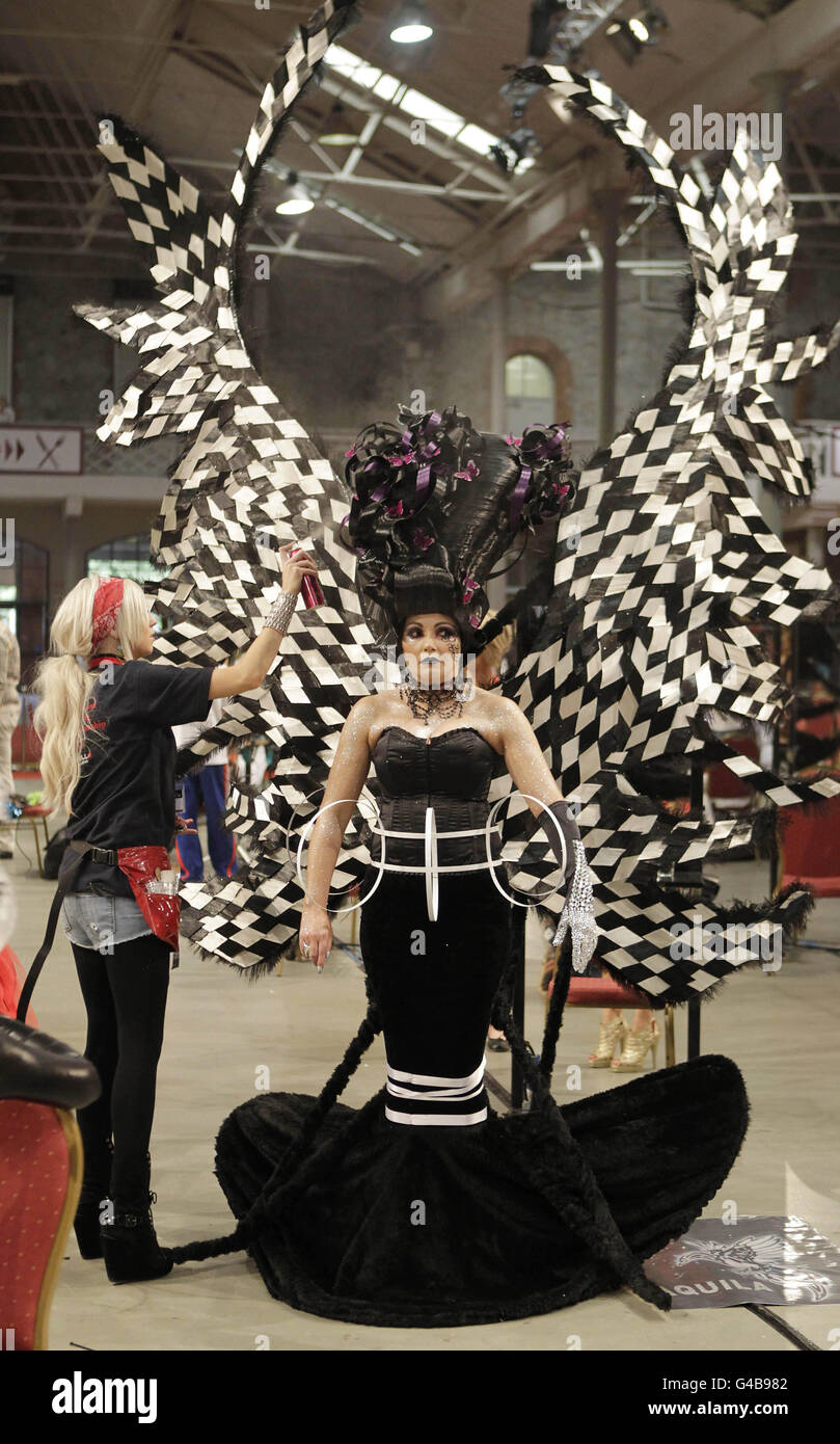 Model Sheila McCarthy from Derry pictured in an outfit entitled Aquila ...