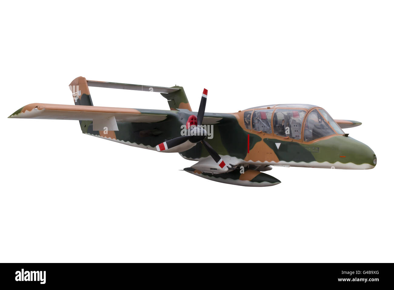 green colored camouflage fighter plane of the isolated against white ...