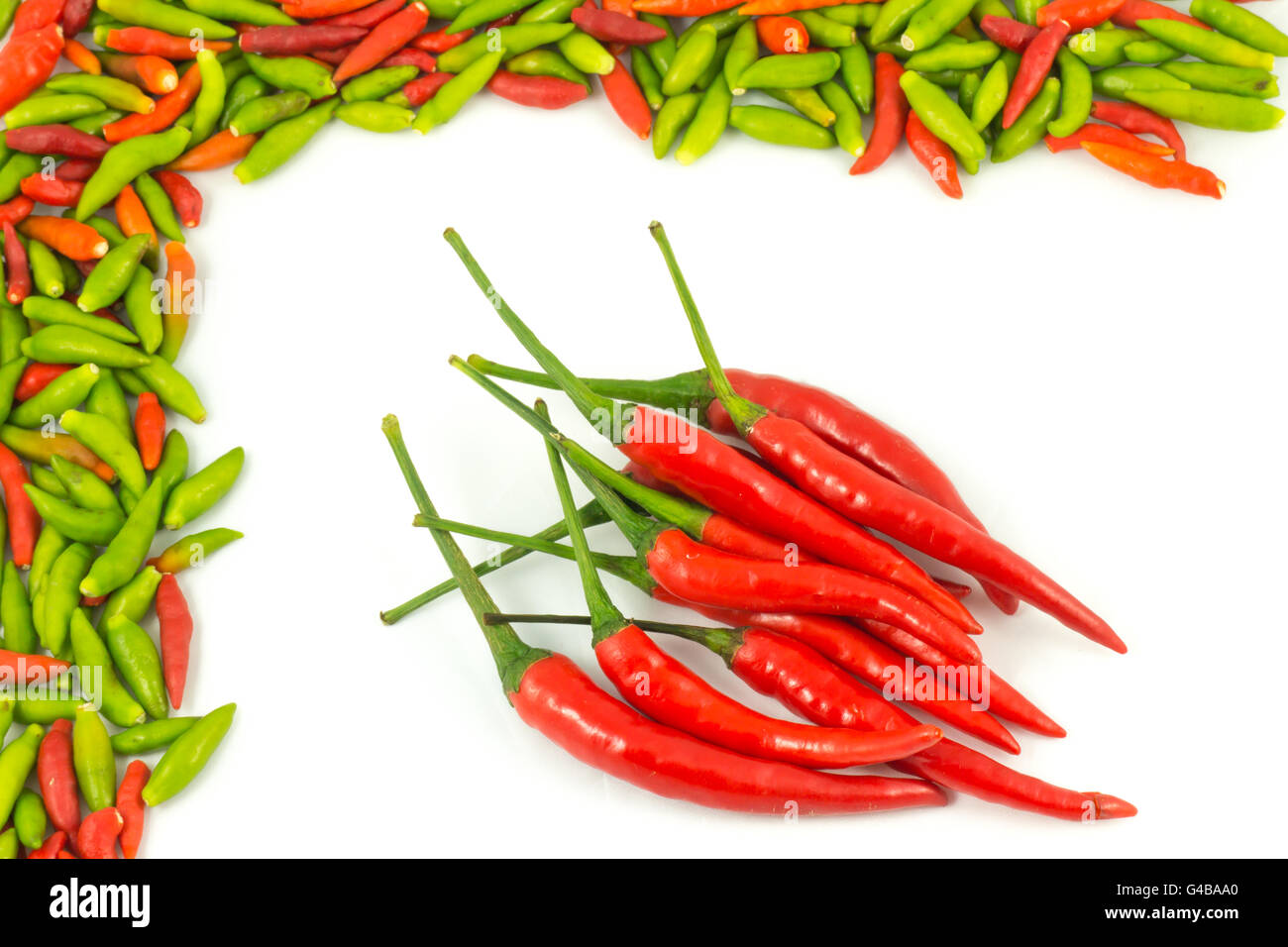 Hot chili peppers frame Stock Photo - Alamy