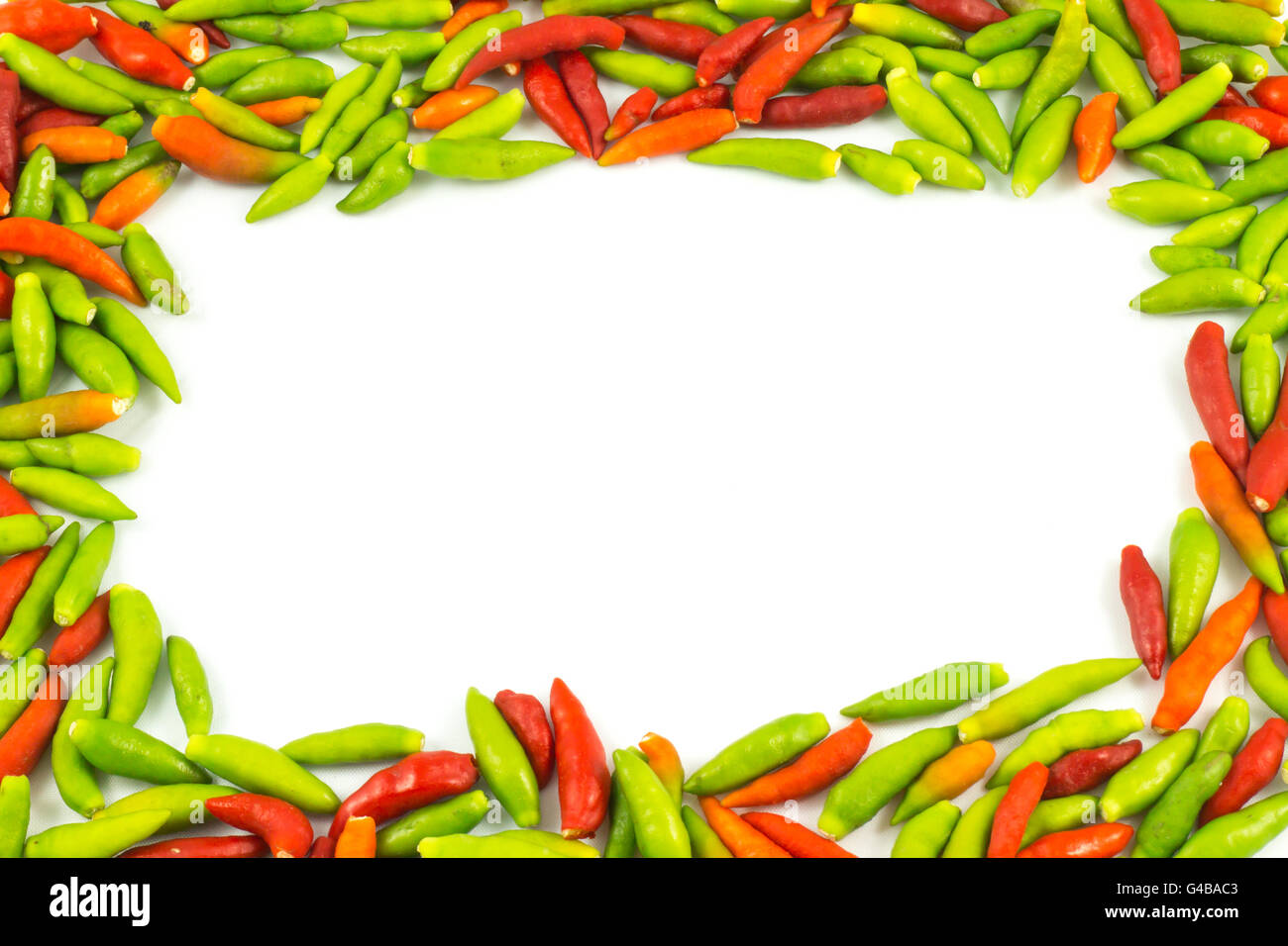Hot chili peppers frame Stock Photo - Alamy