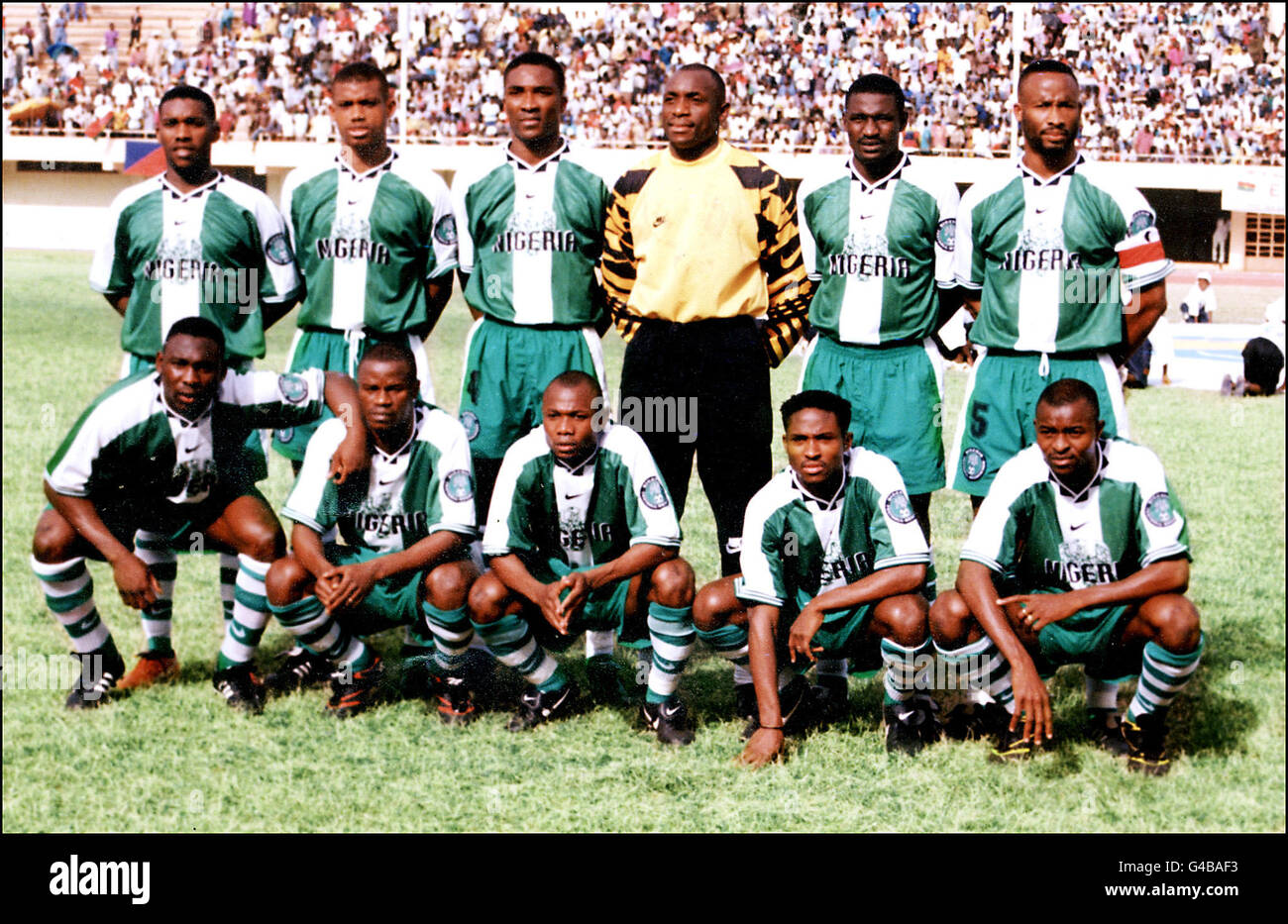 World cup 1998 afp photo nigeria l r standing austin okocha hi-res ...