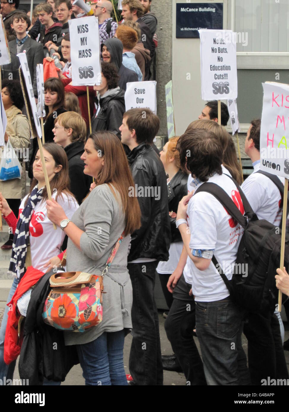 The student protest against university cuts in Glasgow at Glasgow ...