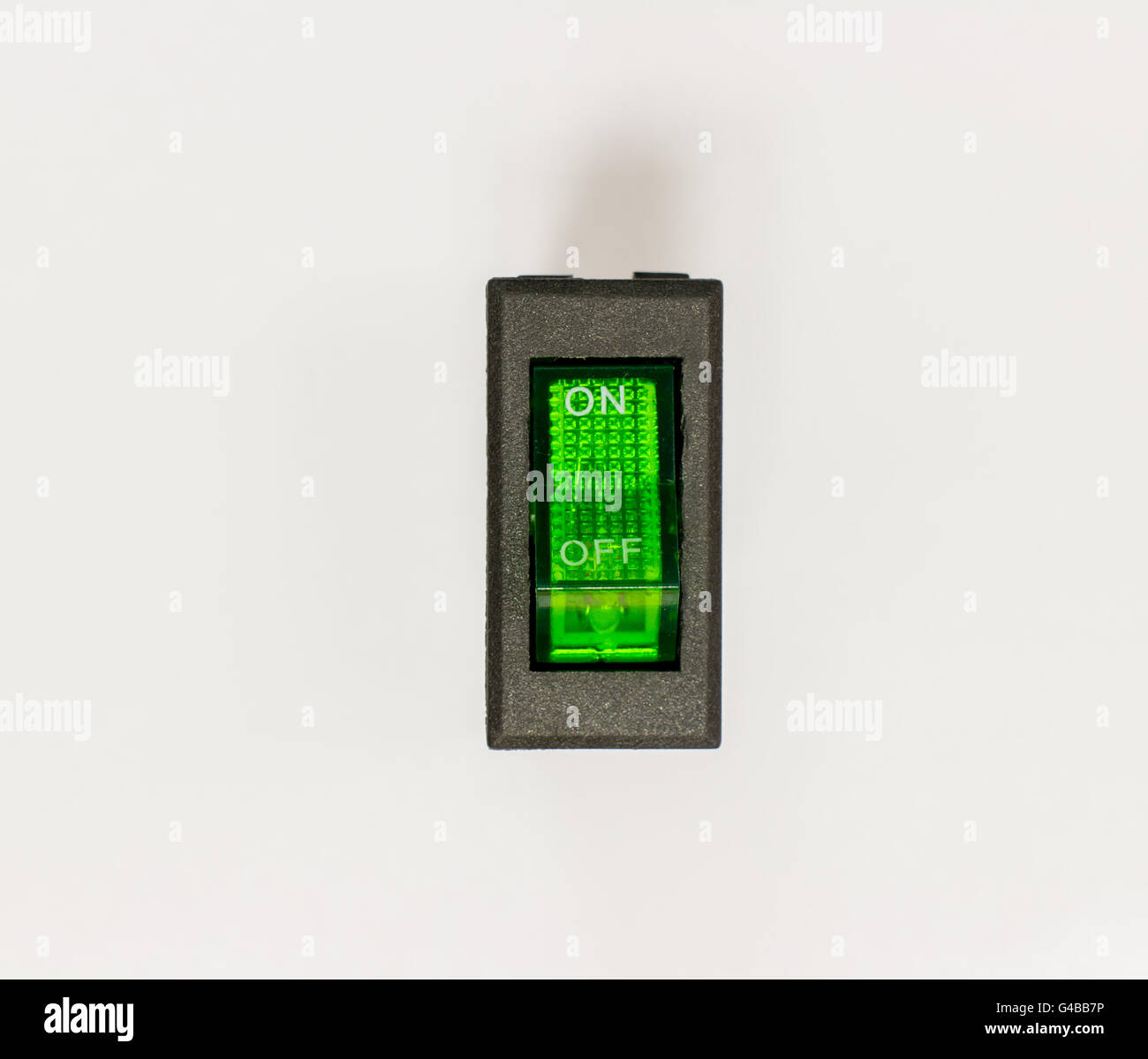 Green switch electronic Stock Photo - Alamy