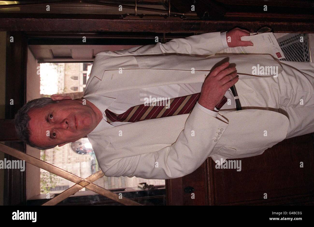 Independent MP Martin Bell arriving at Westminster Central Hall today ...