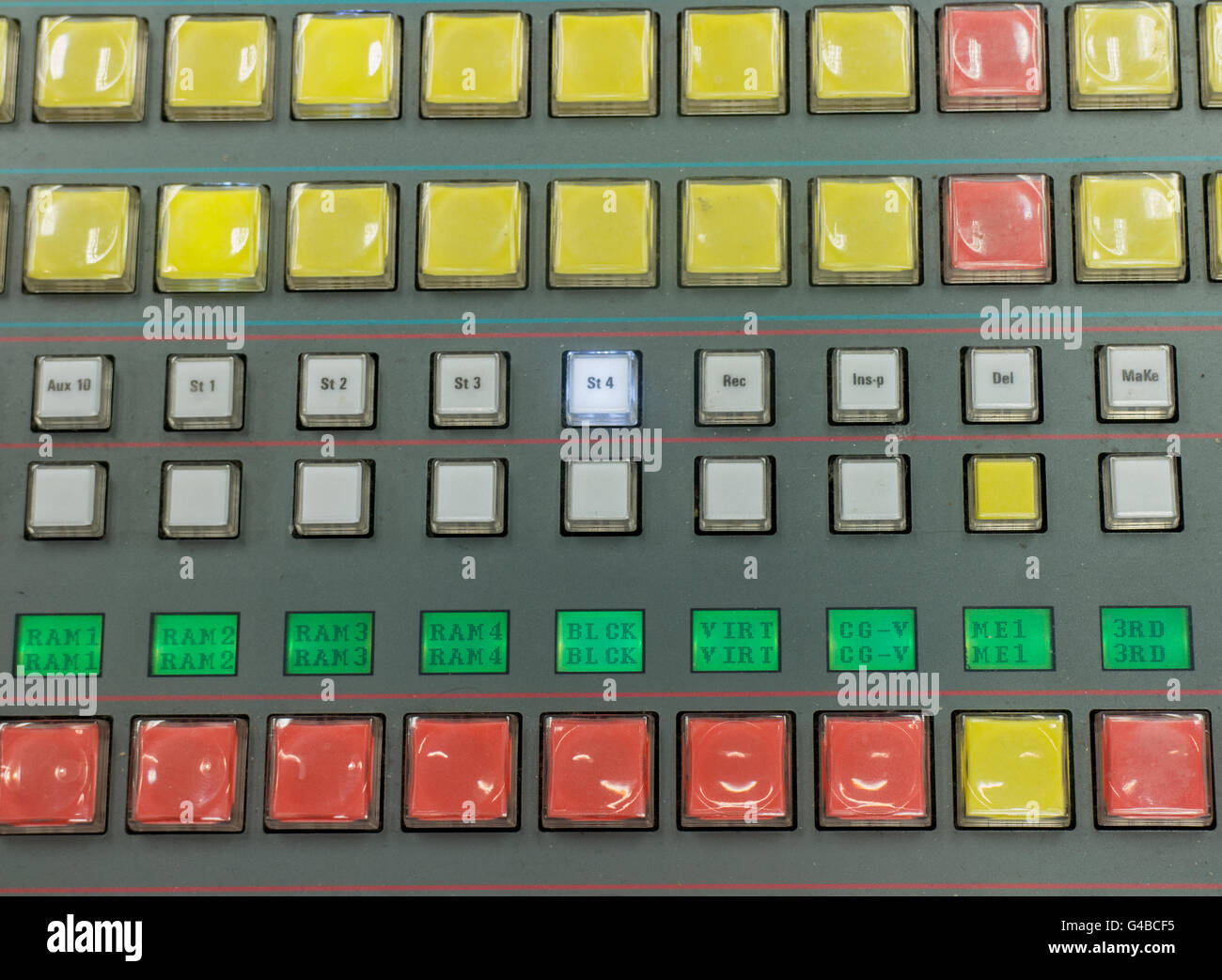 vision mixing panel in a television gallery Stock Photo - Alamy