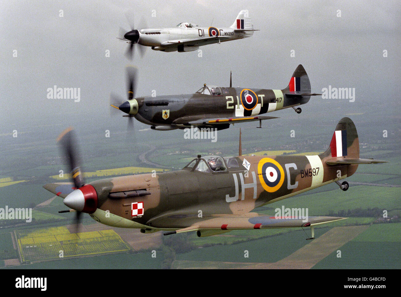 Two Spitfires In Formation High Resolution Stock Photography and Images ...