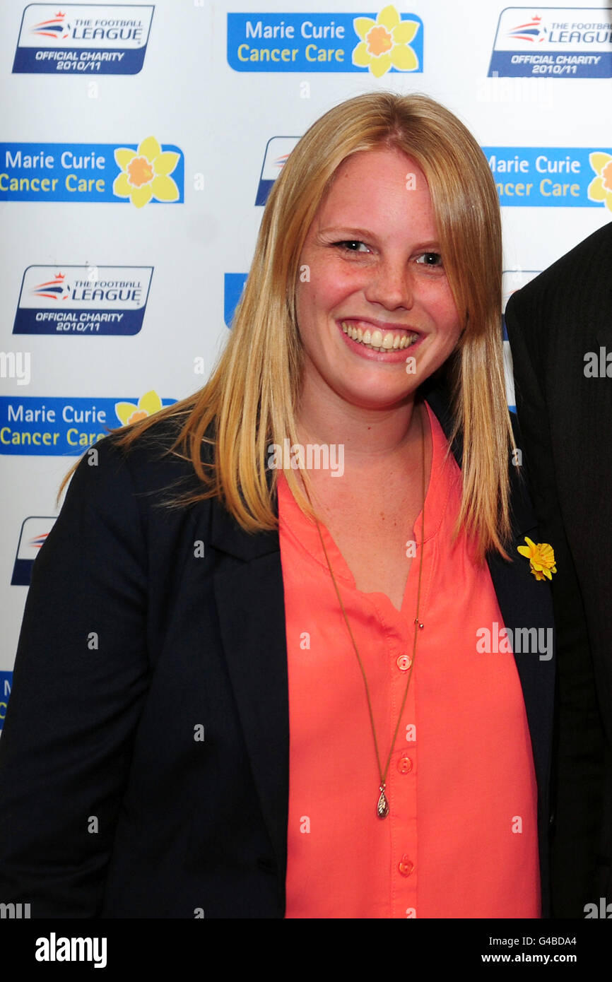 Liz Cocker from Marie Curie at The Football League headquaters, for a ...