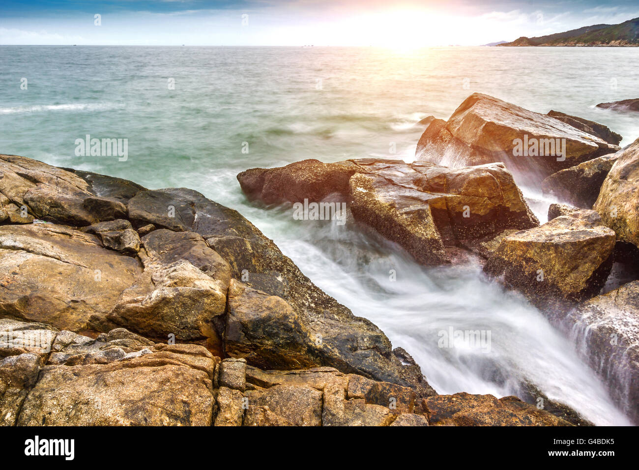 Beach natural scenery Stock Photo - Alamy