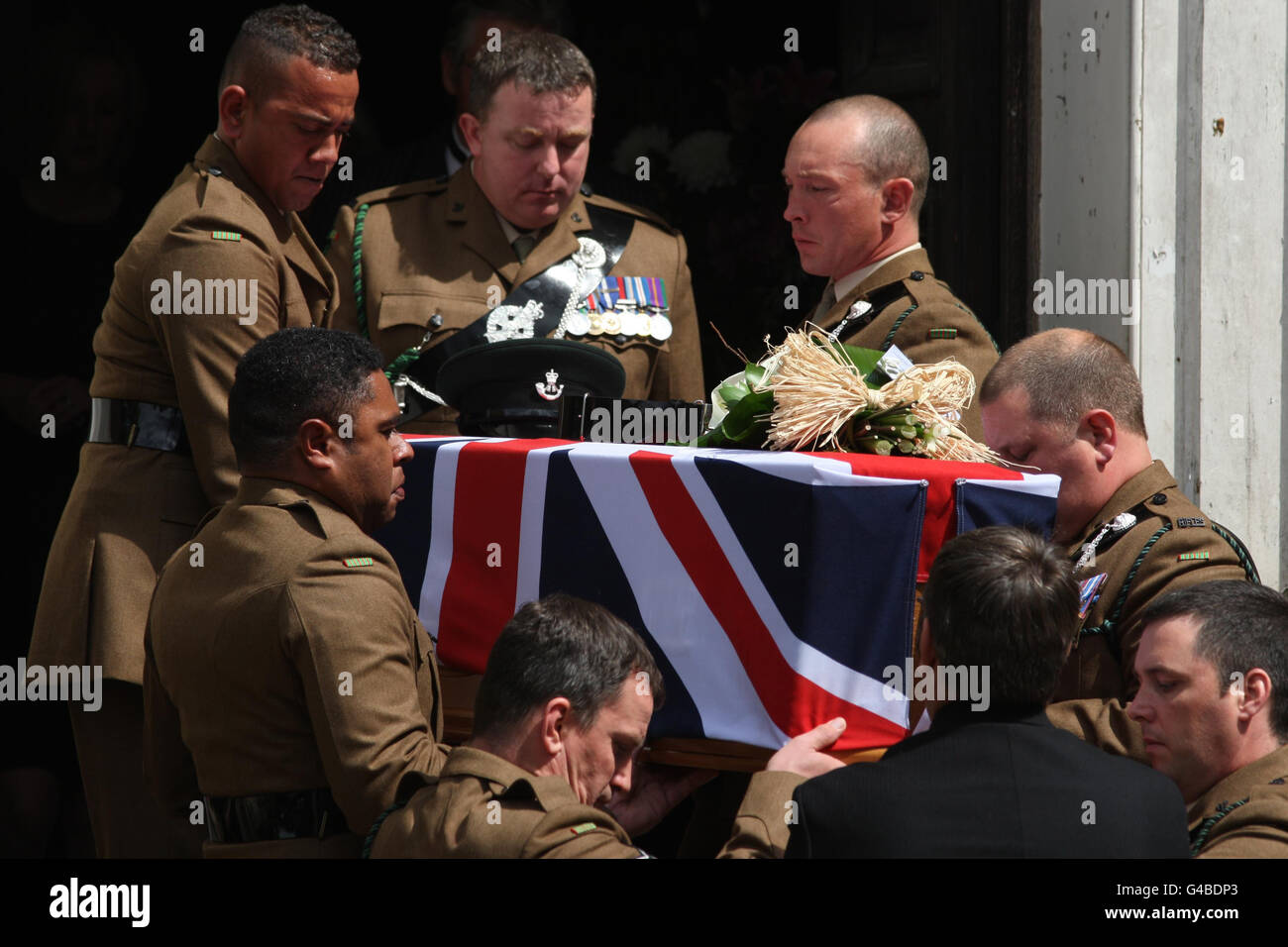 Colour Serjeant Kevin Fortuna funeral Stock Photo - Alamy