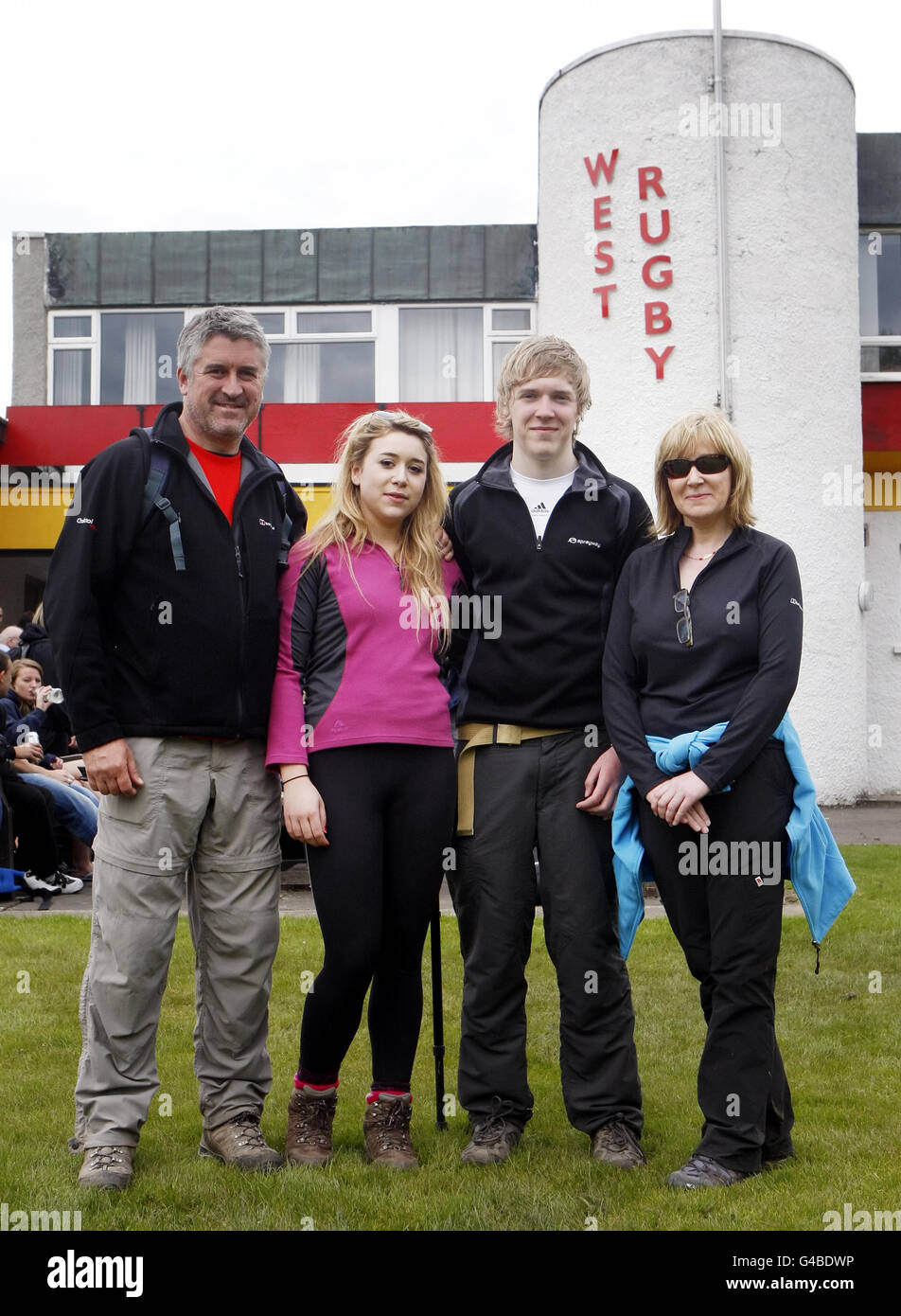 Connor Docherty (centre) after finishing the West Highland Way walk at ...