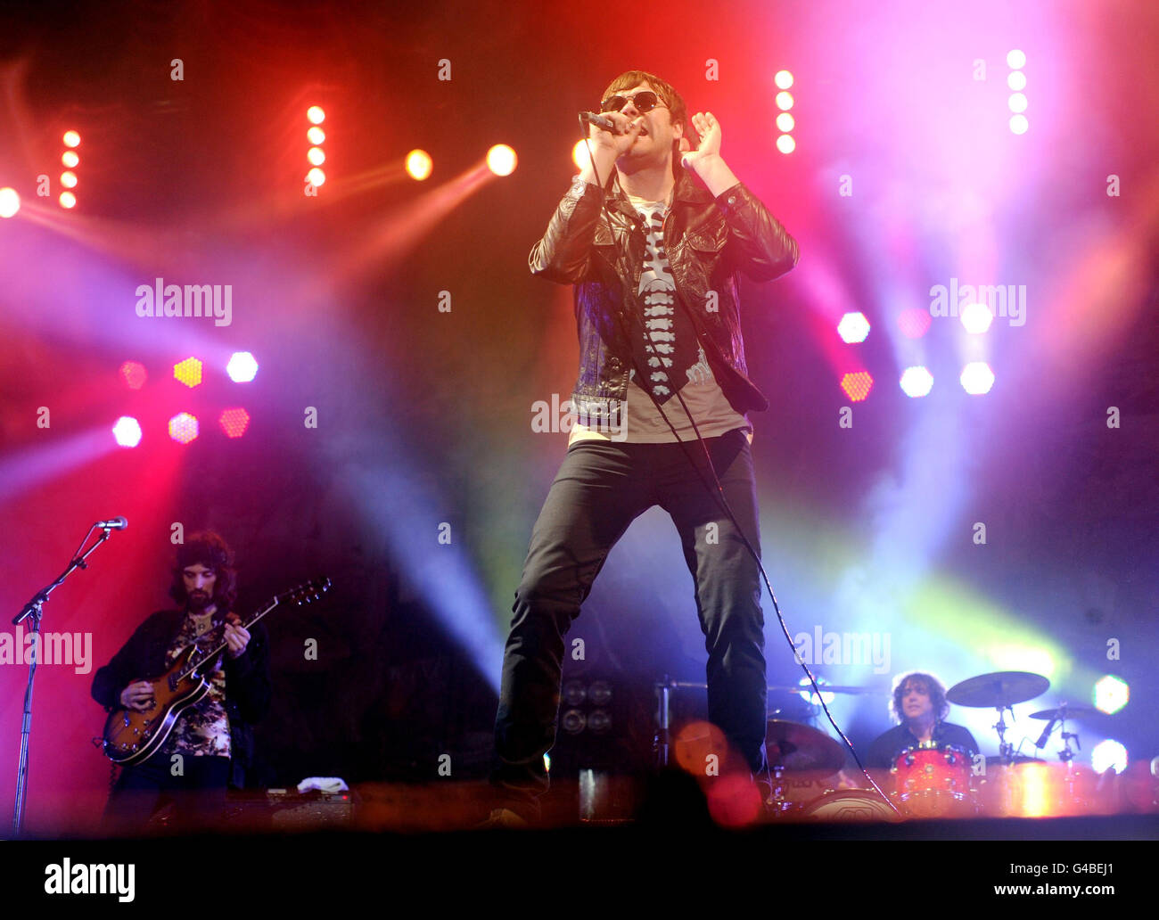 Kasabian perform on stage hi-res stock photography and images - Alamy