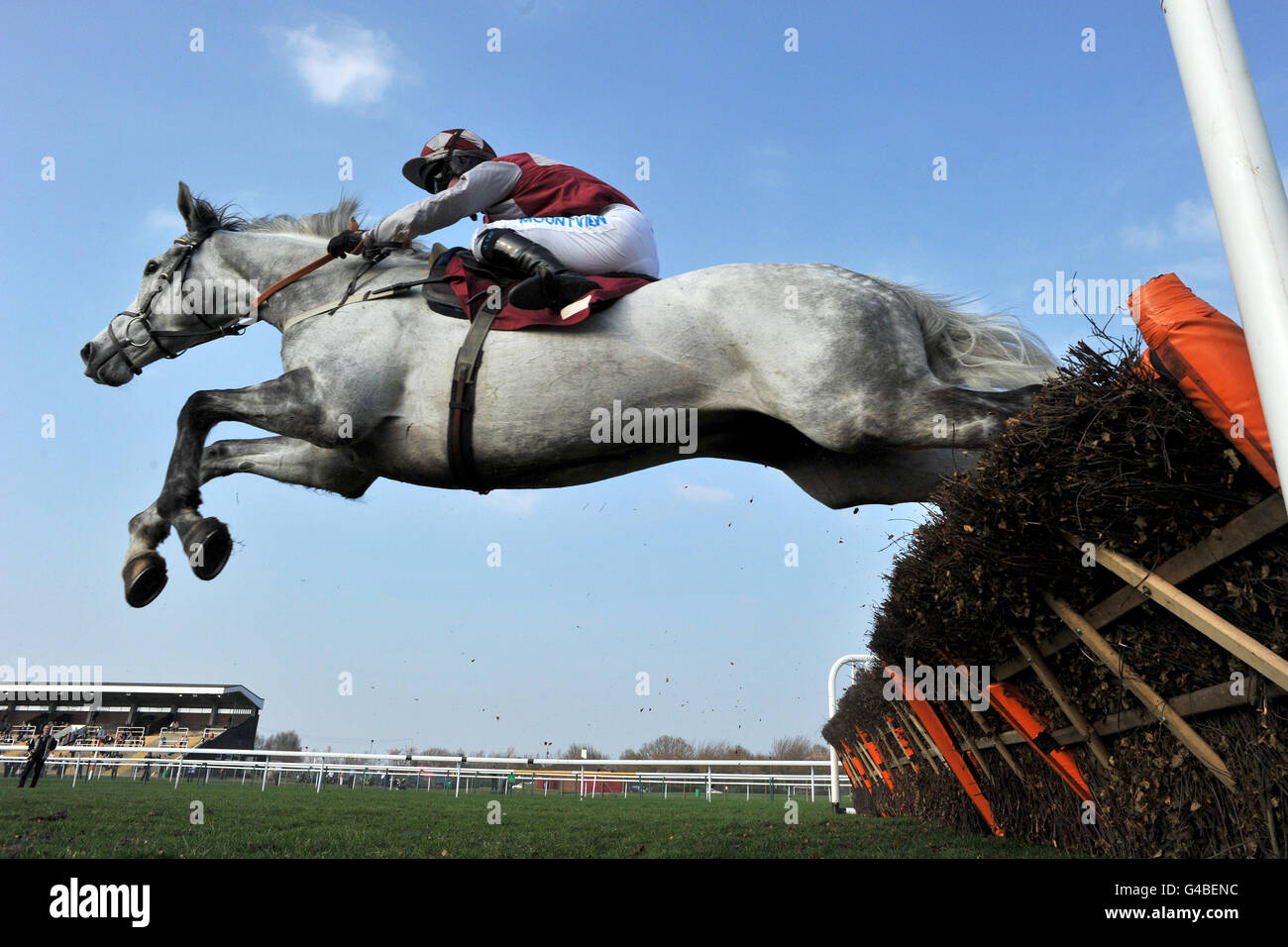 Horse Racing - Haydock Park Racecourse. Maska Pony ridden by Graeme Lee ...