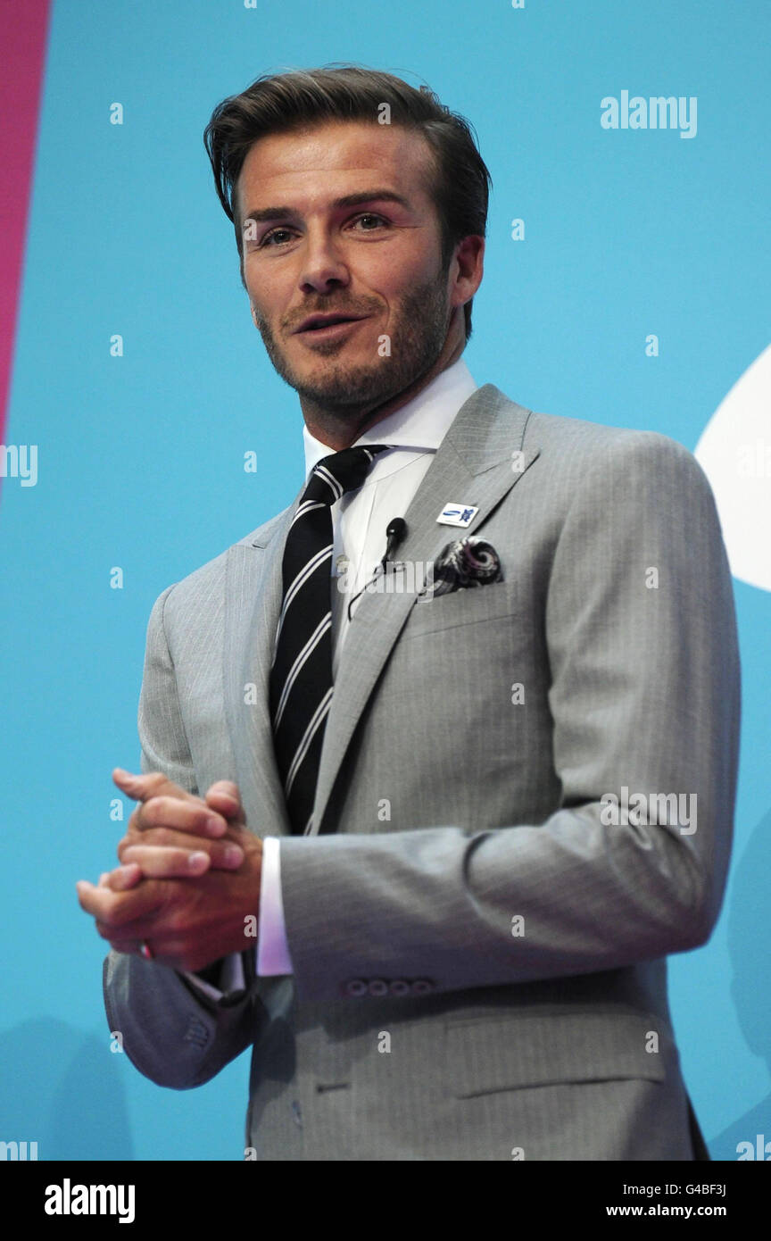 Samsung Olympic Games Global Ambassador David Beckham at the launch of ...