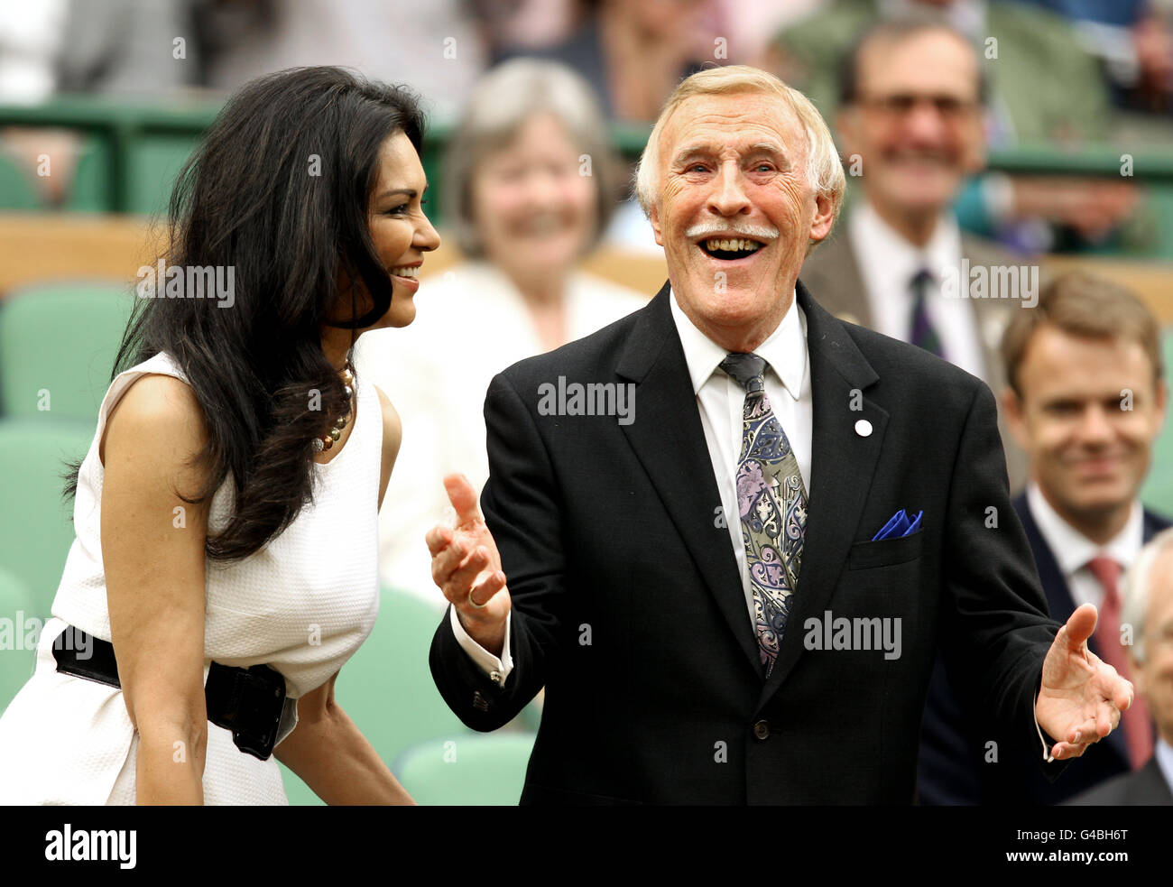 Sir Bruce Forsyth and his wife Lady Wilnelia Forsyth takes their seats ...