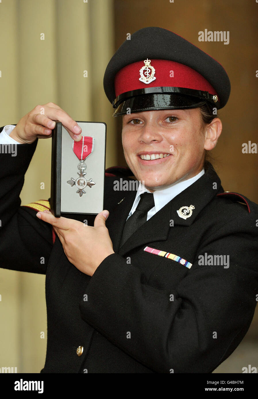 Corporal Isobel Henderson of the Royal Army Medical Corps proudly holds ...