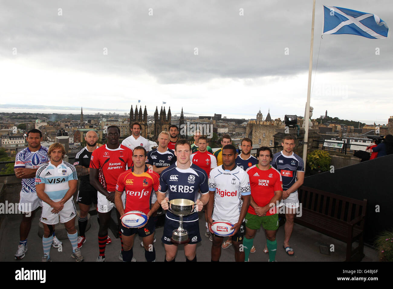 Scotland's Scott Riddell heads up the captains photocall at Camera ...