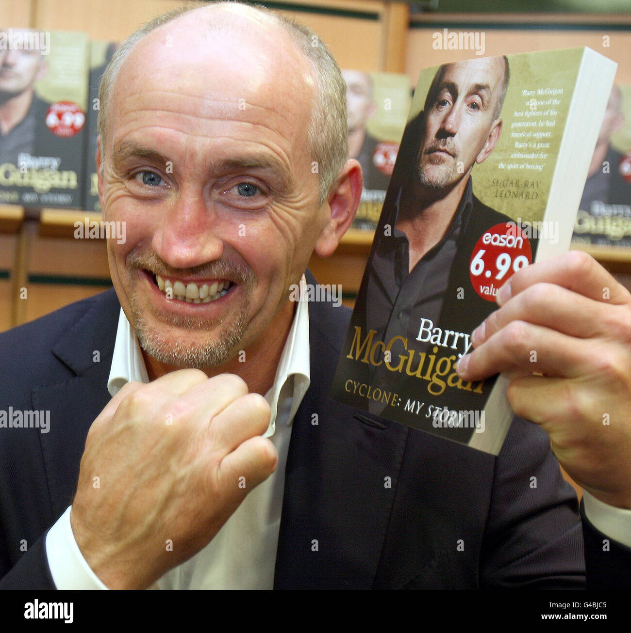 Barry McGuigan book signing - Belfast Stock Photo - Alamy