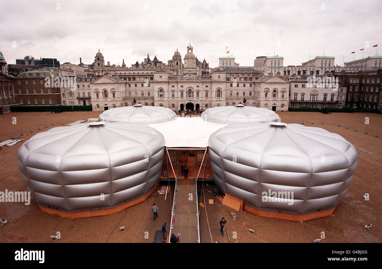 The futuristic, inflatable structure, designed by architects, Nigel ...