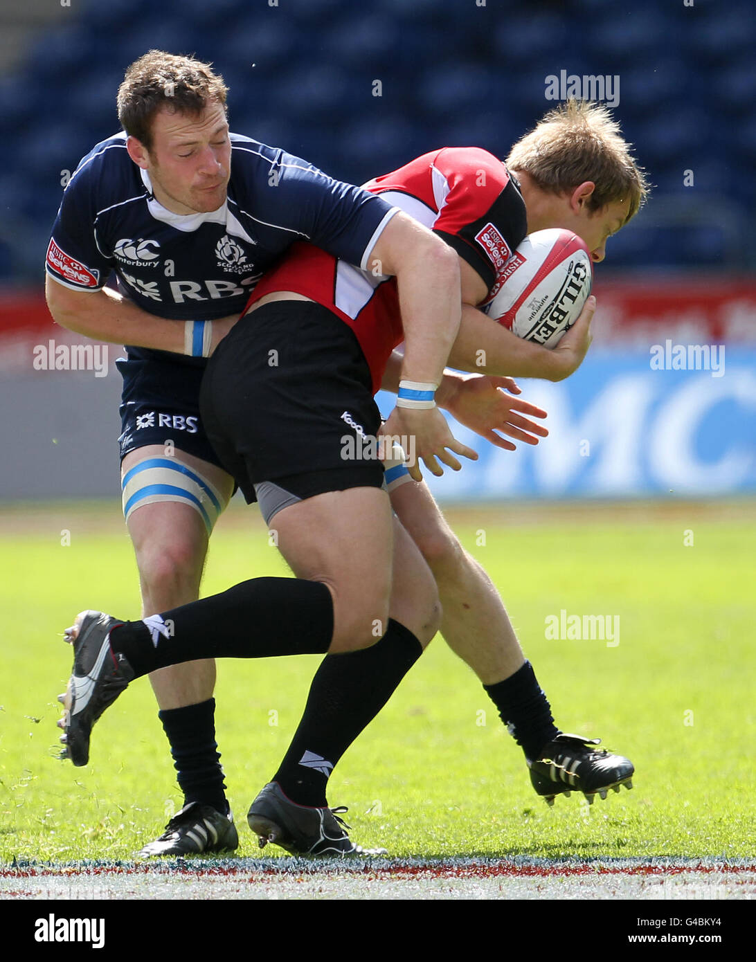 Scotlands scott riddell l and canadas harry jones hi-res stock ...