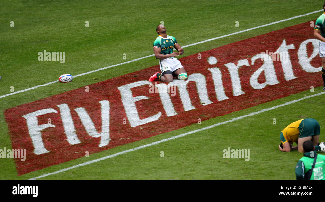 Rugby union emirates airline edinburgh sevens day two murrayfield ...