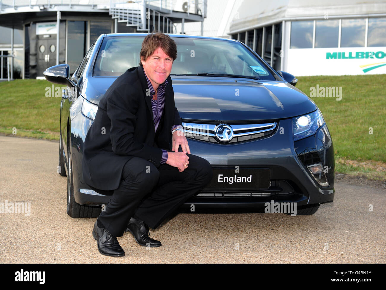 England players visit millbrook testing facility hi-res stock ...