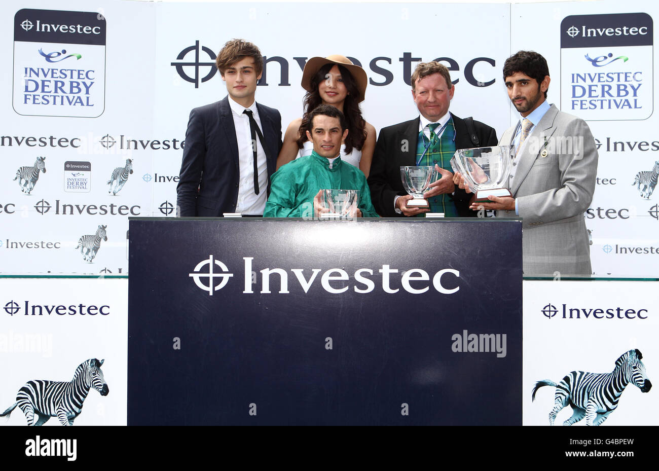 Jockey of Fulbright, Silvestre de Sousa (centre) and trainer mark ...