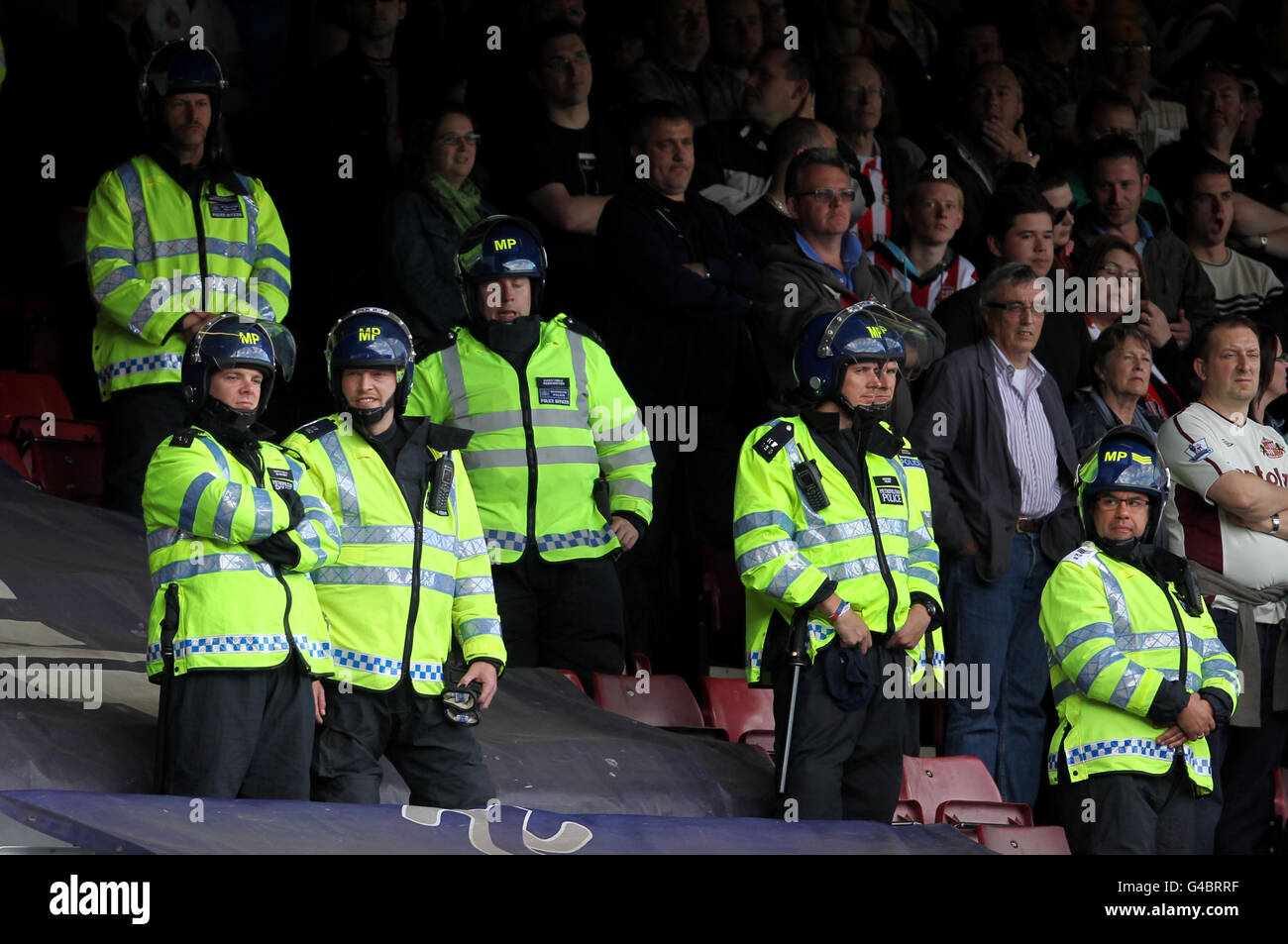 West ham fans riot police hi-res stock photography and images - Alamy
