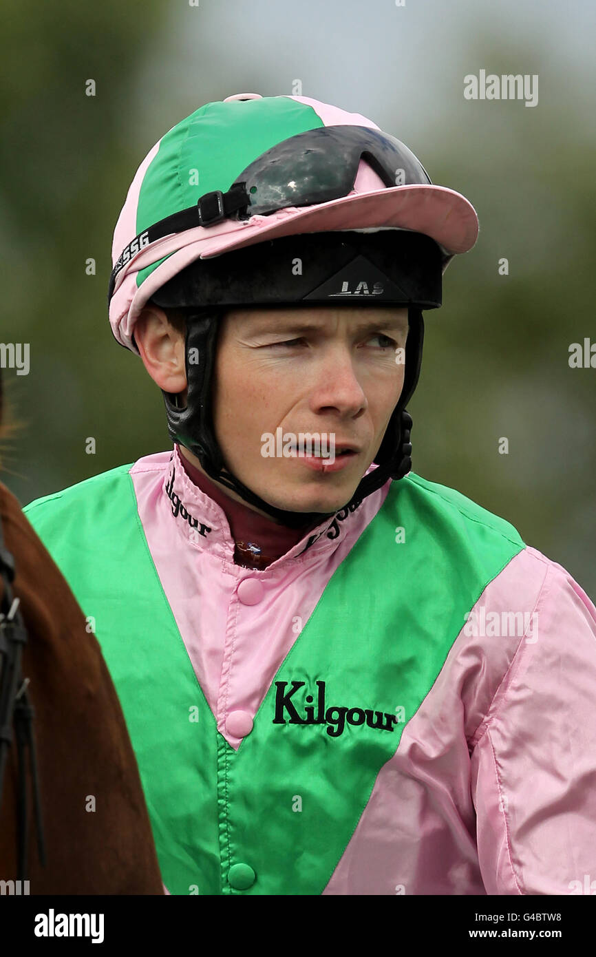 Jockey Jamie Spencer on No Hubris prior to the Edmondson Hall ...