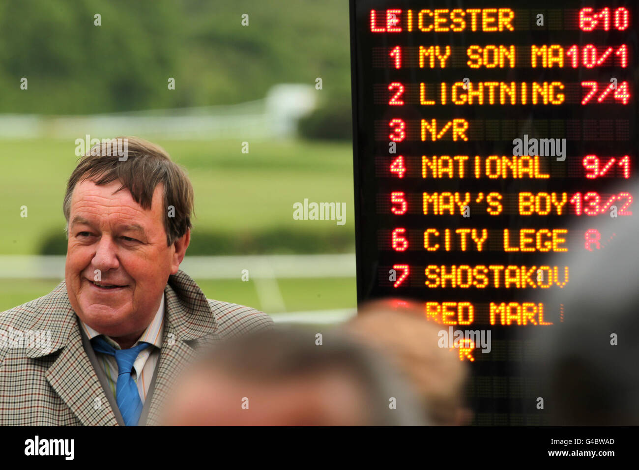 Horse Racing - Leicester Racecourse. A bookmaker at work at Leicester ...