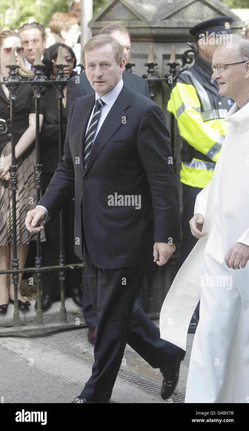 Taoiseach Enda Kenny arrives at St Mochta's Church in Porterstown ...
