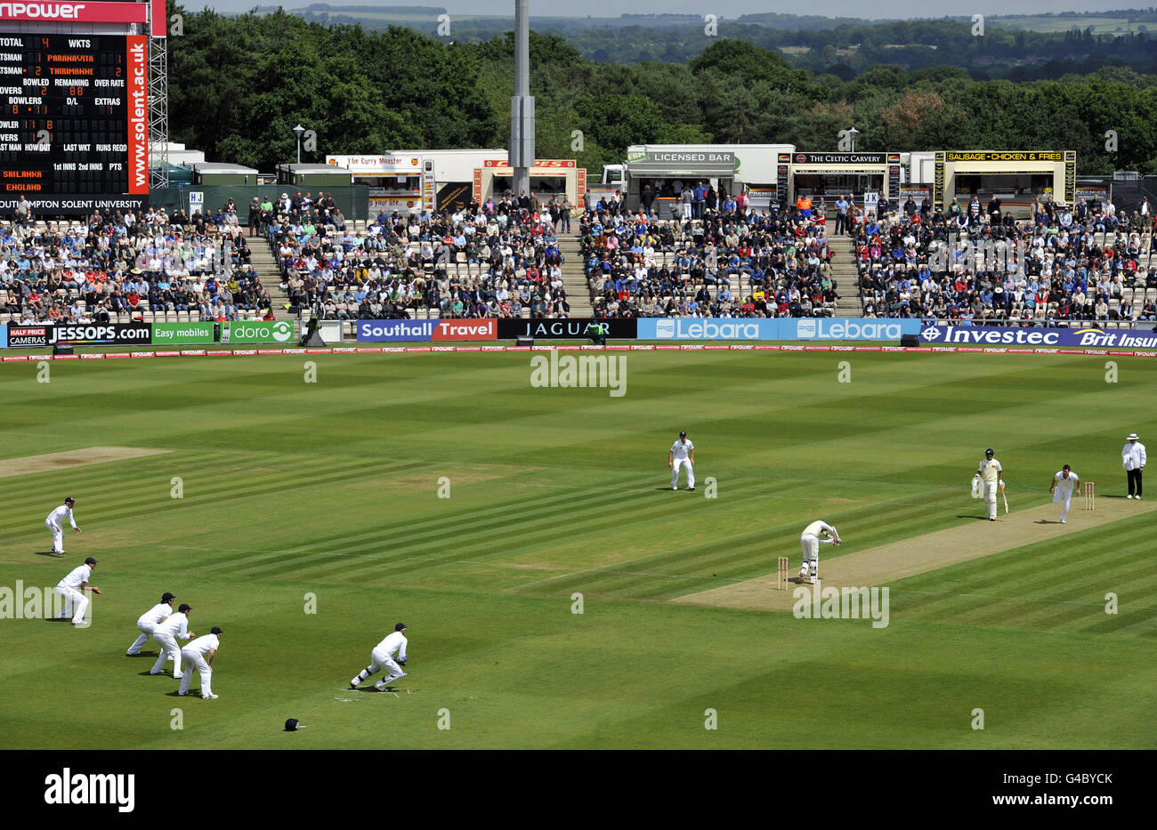 A general view of England fielding against Sri Lanka during the Third ...