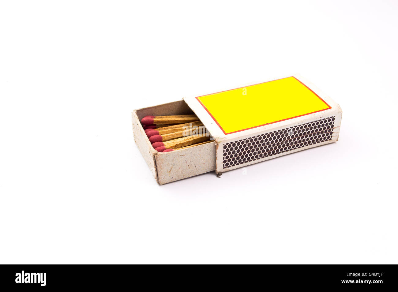 Box of matches isolated on white background Stock Photo - Alamy