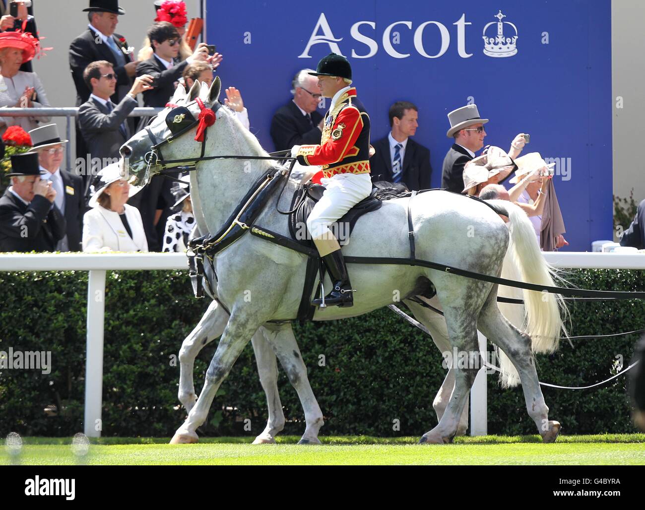 The royal procession at Ascot during Day One of the 2011 Royal Ascot ...